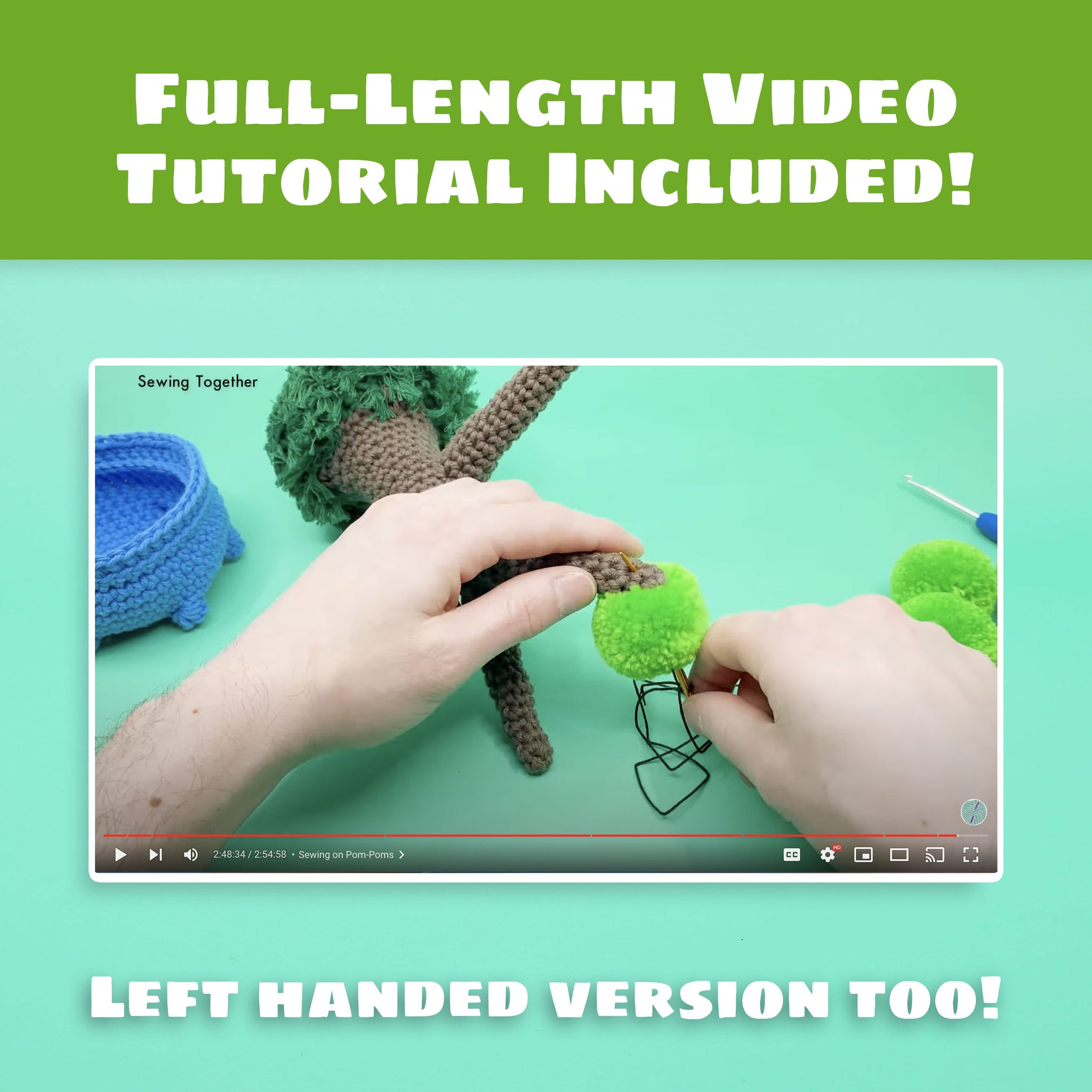 Bonsai Tree Planter Crochet Pattern - Tree and Pot PDF and Video Tutor ...