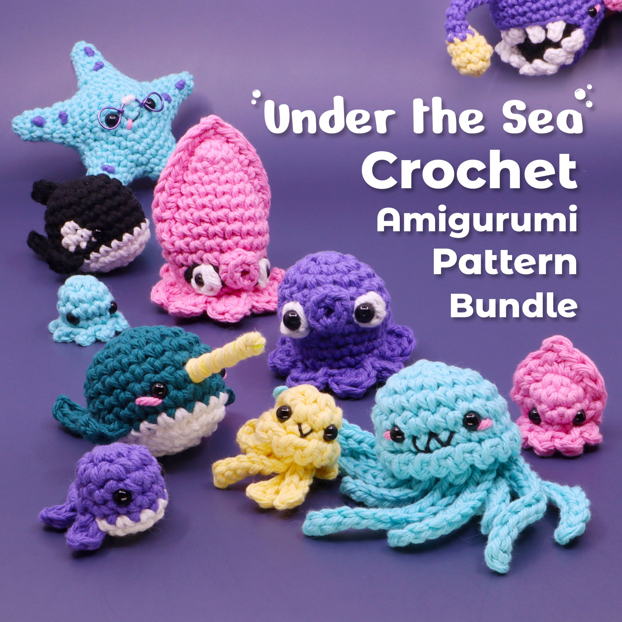 Under the Sea Crochet Pattern Bundle - 20 Beginner to Advanced Amiguru ...